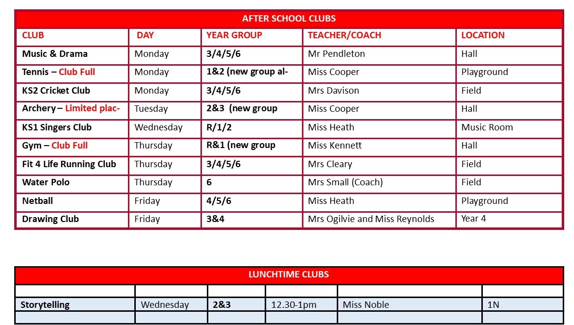Davington Primary School - School Clubs